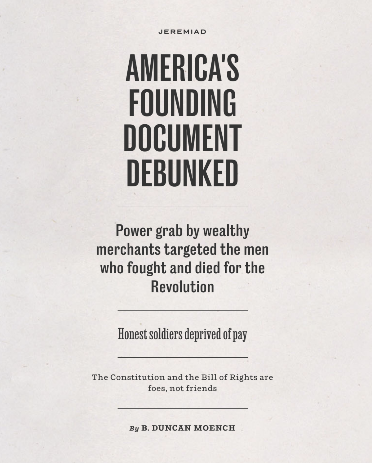 America's Founding Document Debunked – County Highway