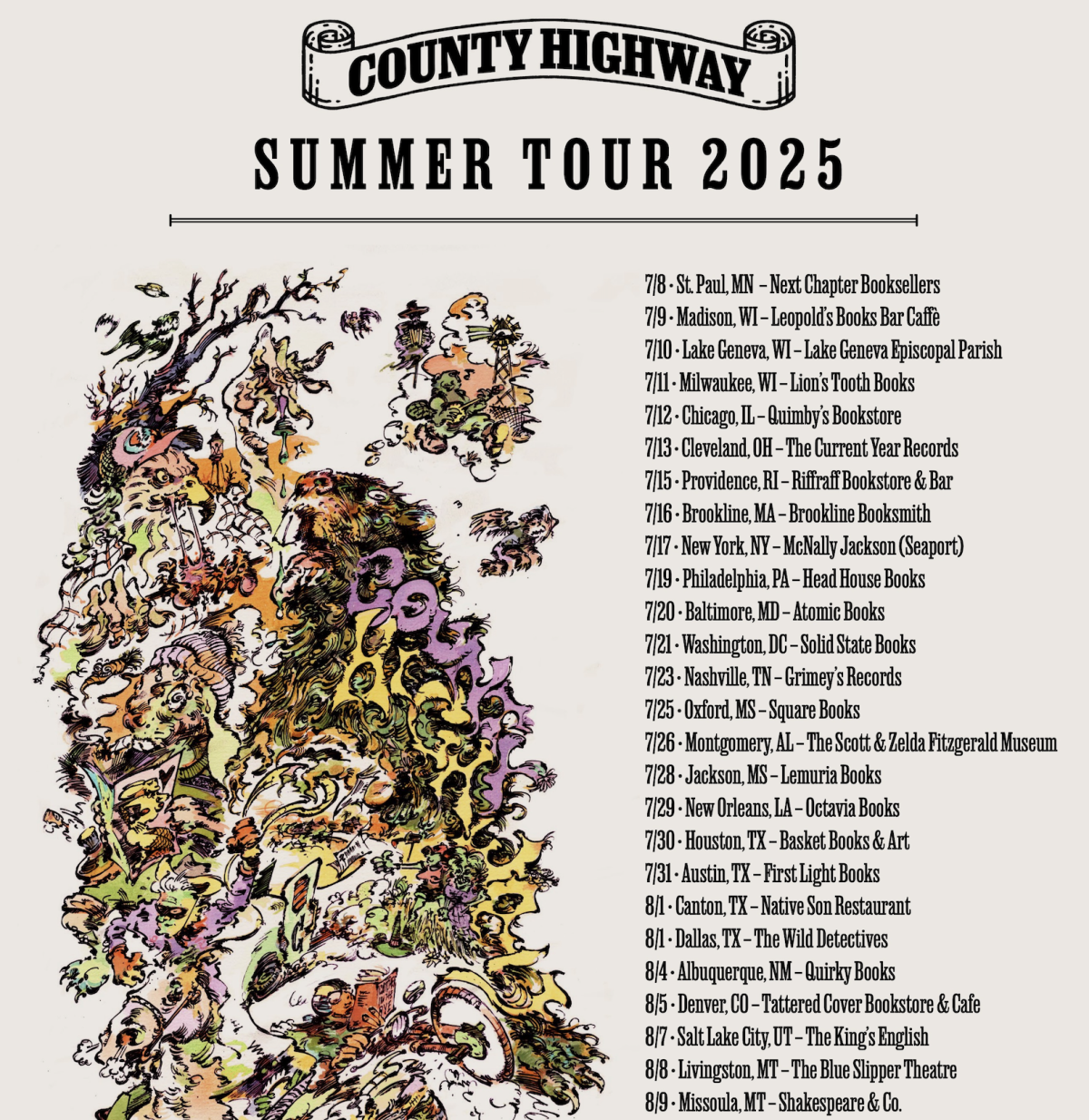 Galloping Beaver Road Tour Poster – County Highway